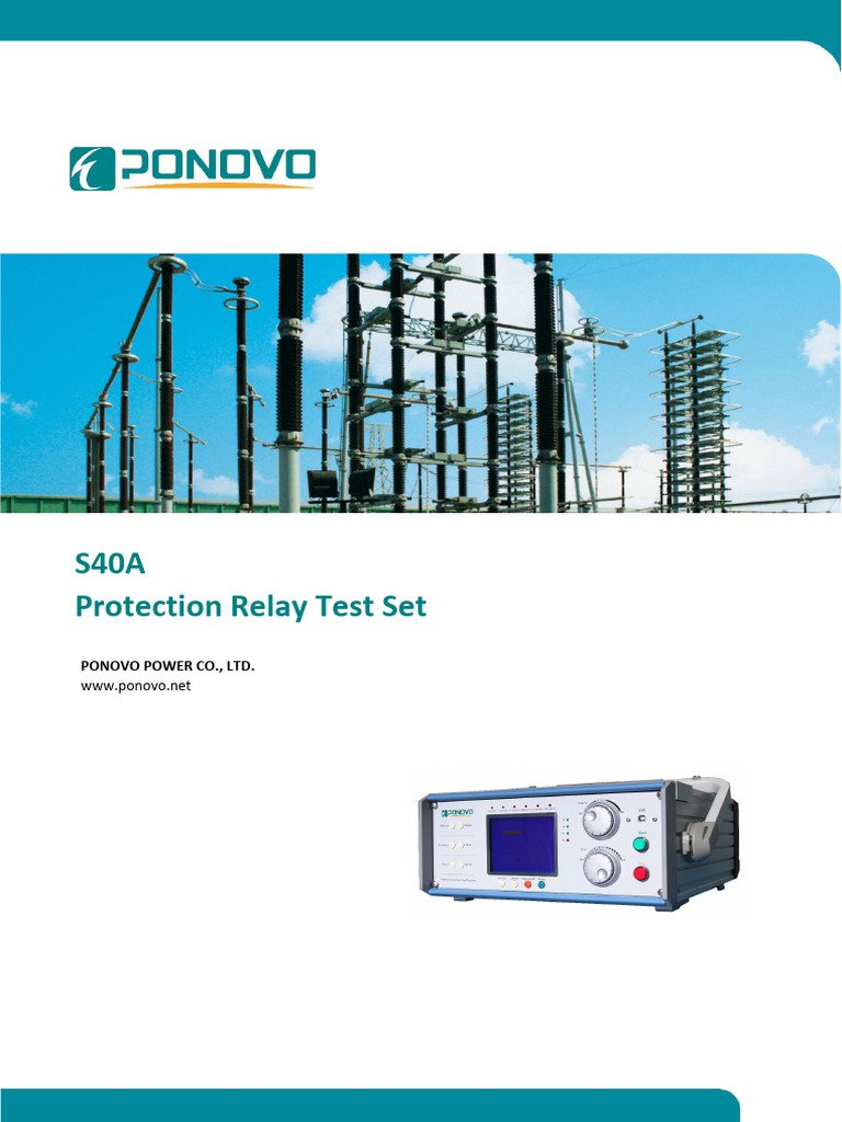 S40A Relay Test Set Overview | PDF