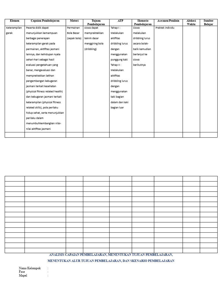 Lembar Kerja-PJOK | PDF