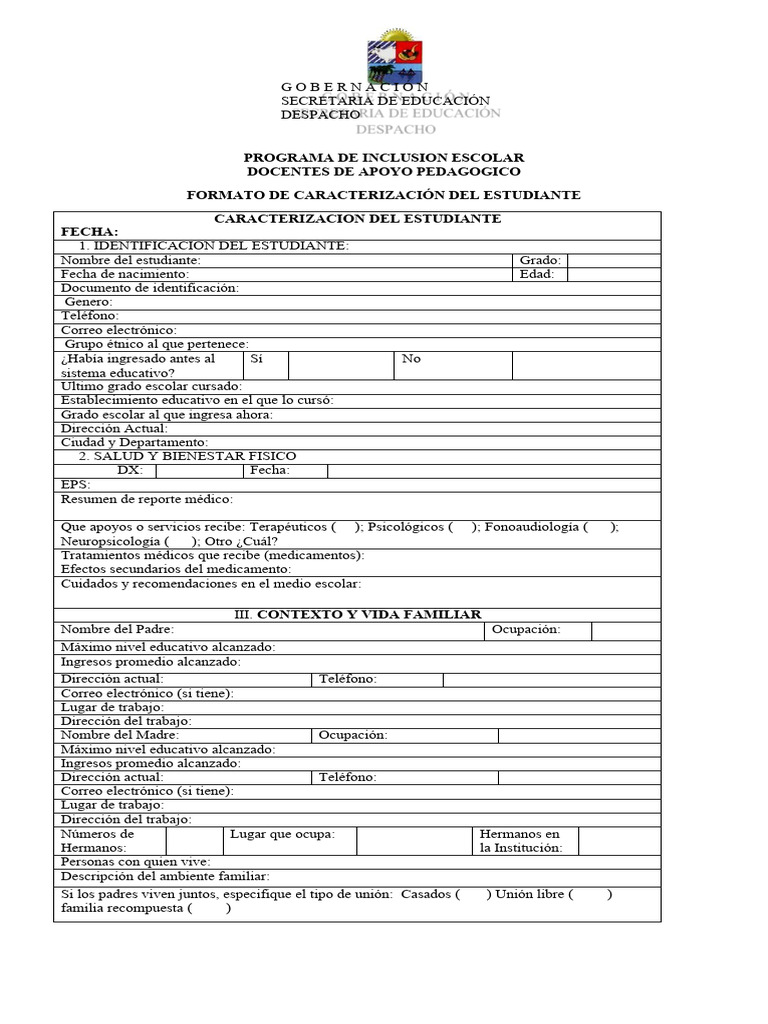 Programa de Inclusion Escolar | PDF | Atención | Abuso infantil