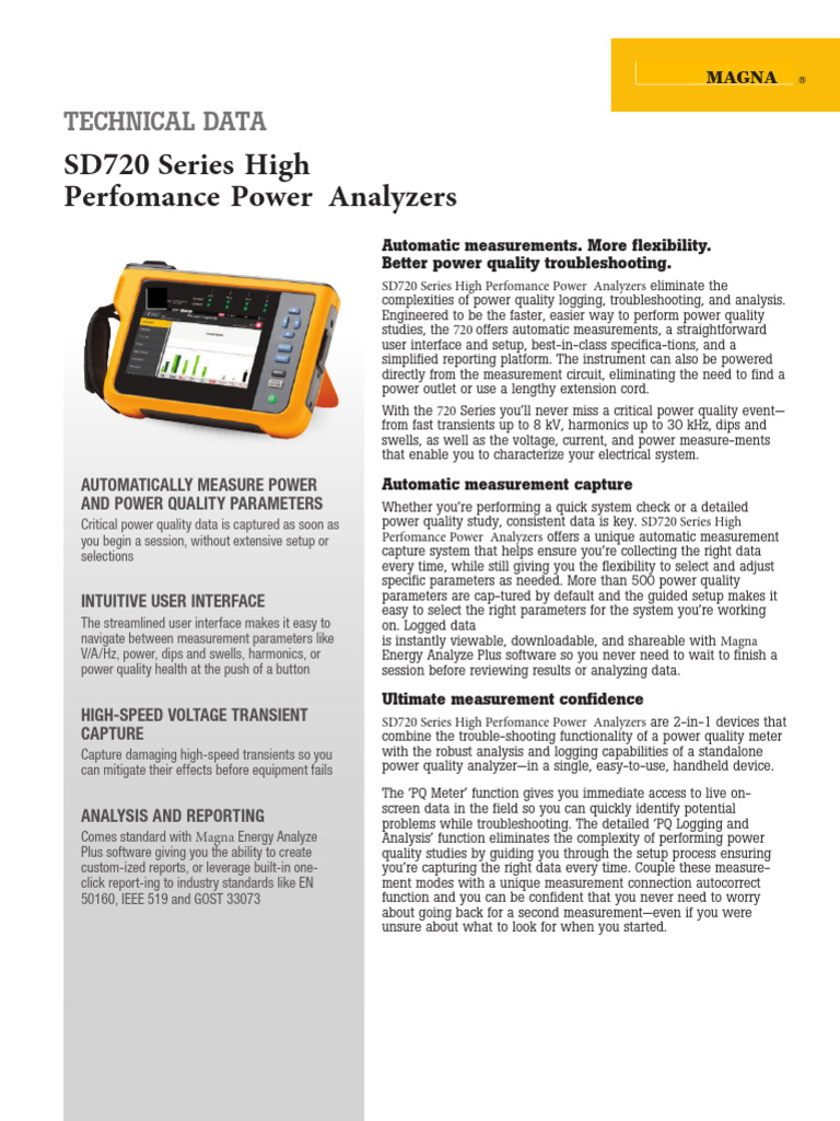 SD720 Datasheet | PDF | Mains Electricity | Electric Power