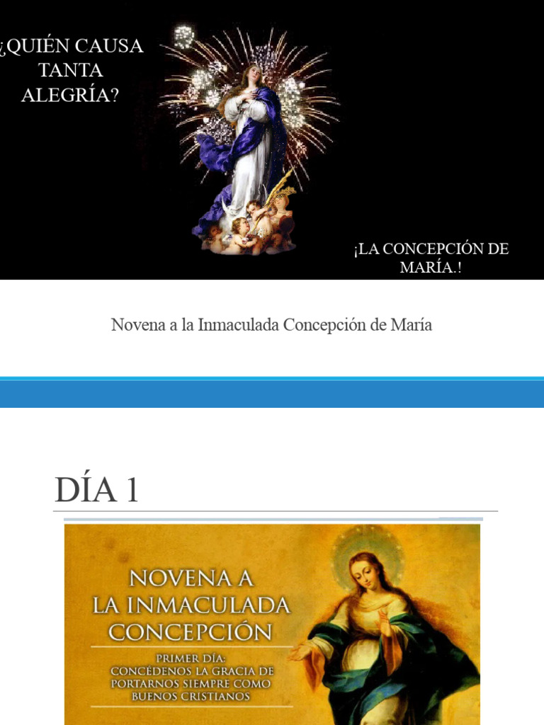 Novena a la Inmaculada Concepción de María | PDF | María, madre de Jesús | eucaristía