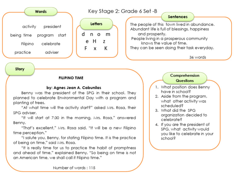 Key Stage 2 Set B Grade 6 | PDF