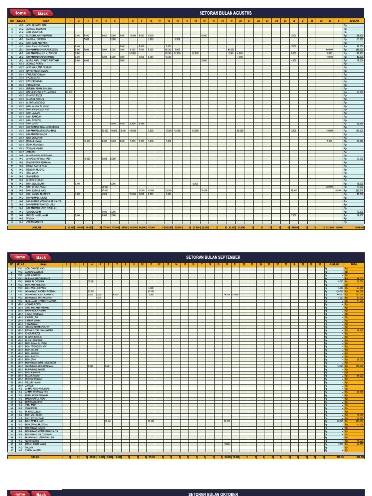 Tabungan Siswa 3 Bulan - Agt..sep..okt | PDF