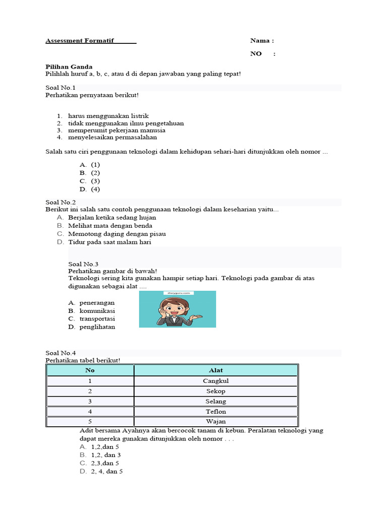 Assessment Formatif | PDF
