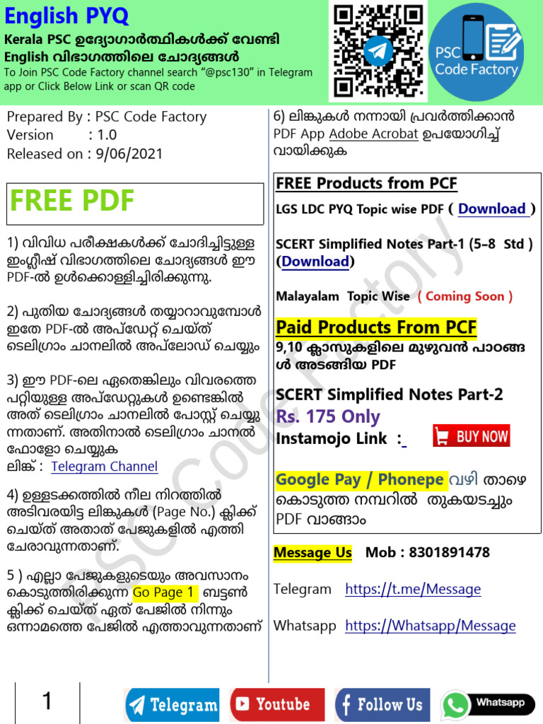 English PDF For LDC Exam | PDF