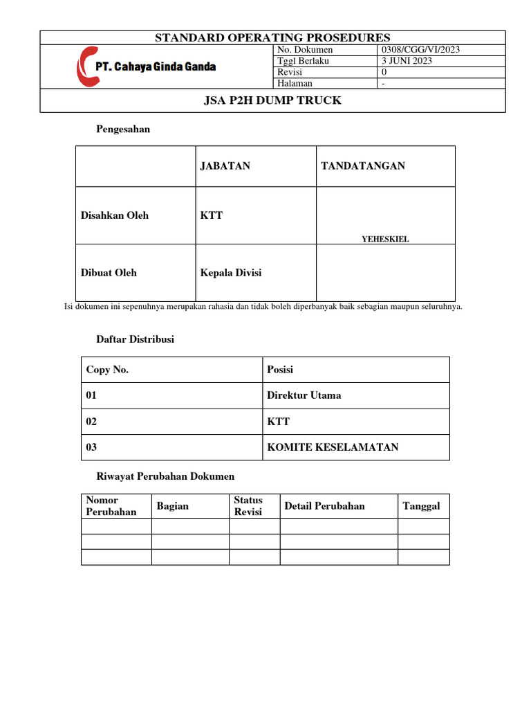 Jsa P2H Dump Truck | PDF