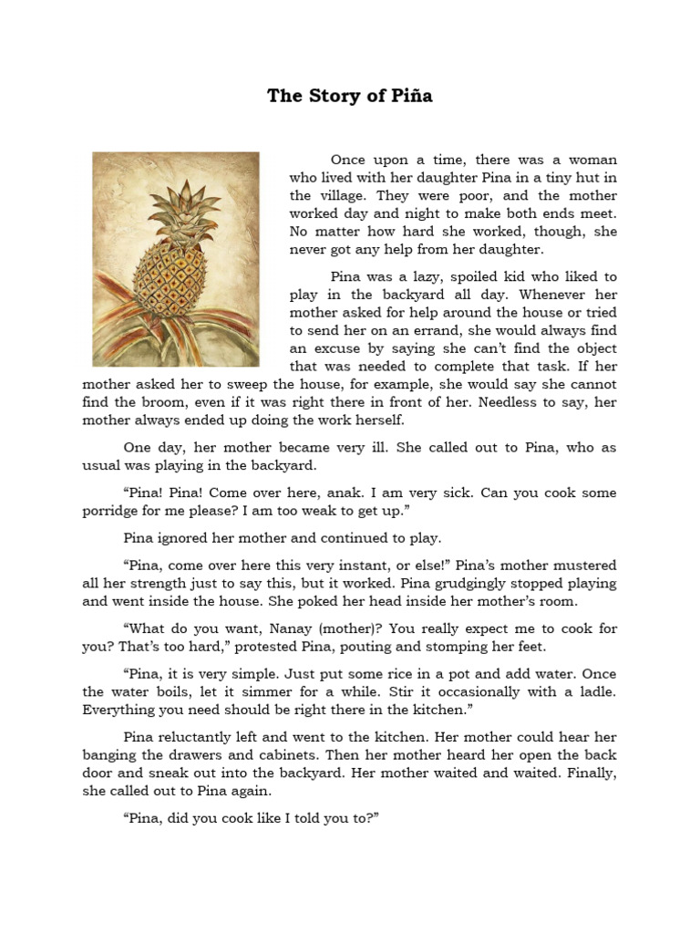 The Legend of Pina the Pineapple | PDF