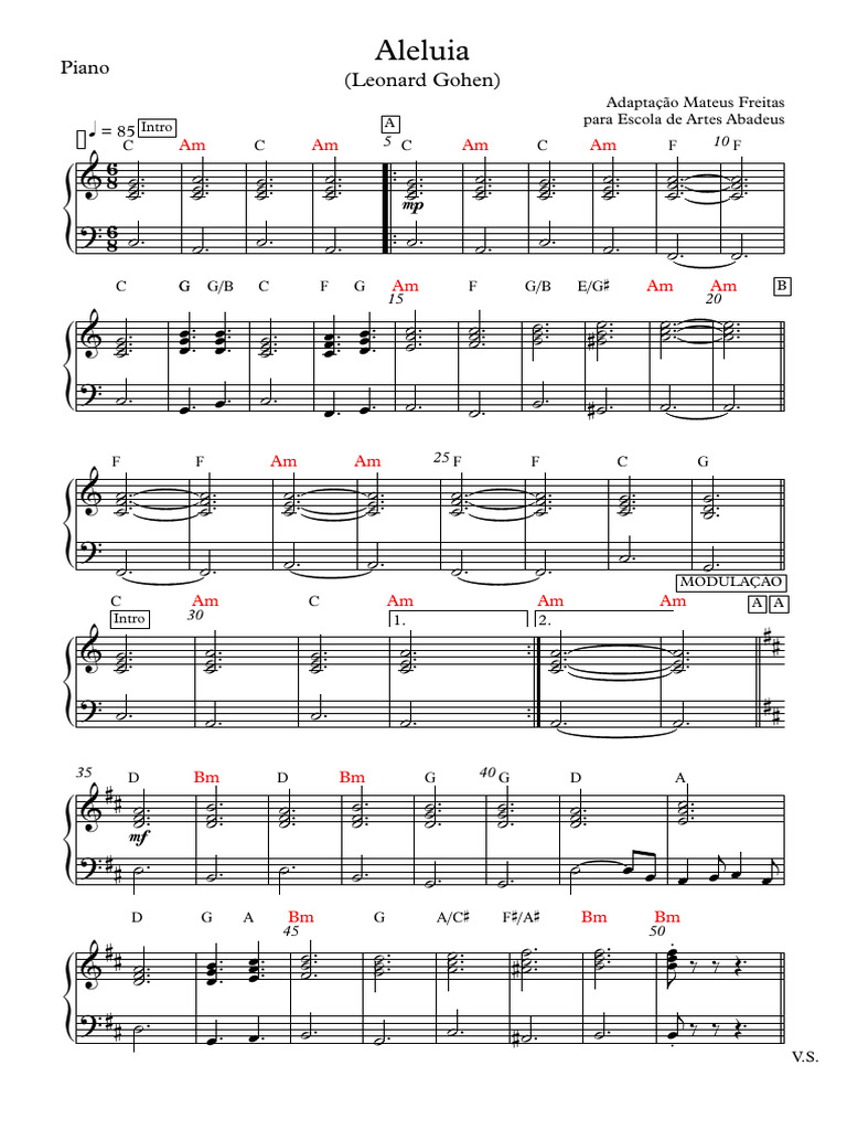 Alleluia - Piano | PDF | Music Based On The Bible | Eucharist