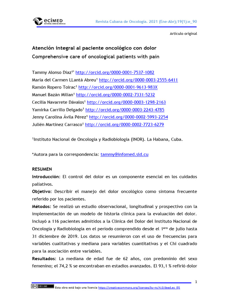 90 805 1 PB | PDF | Dolor | Oncología