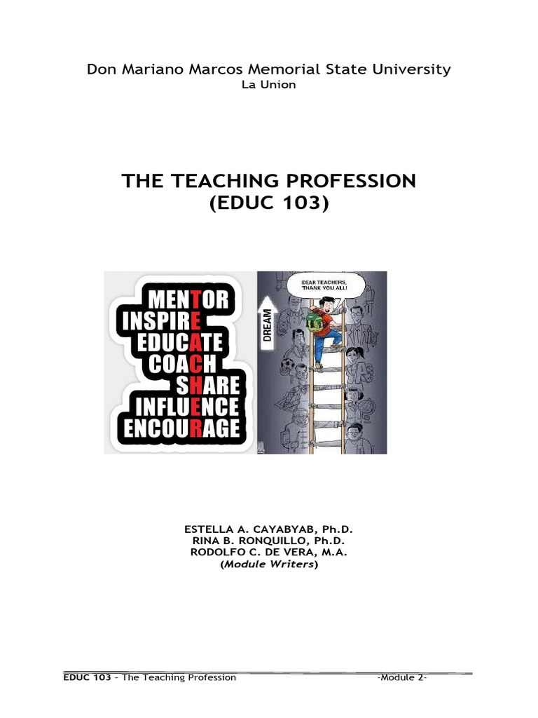 MODULE 2 Educ 103 The Teaching Profession | PDF