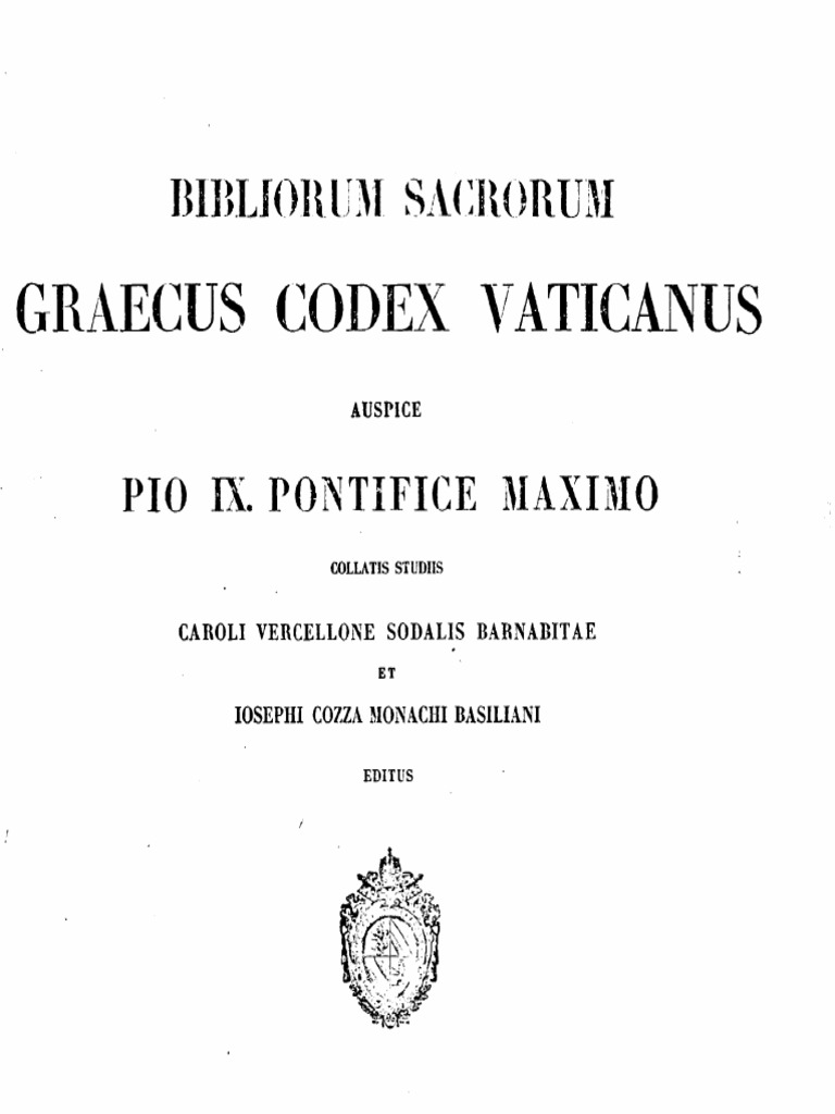 codex_B - Códice Vaticanus | PDF