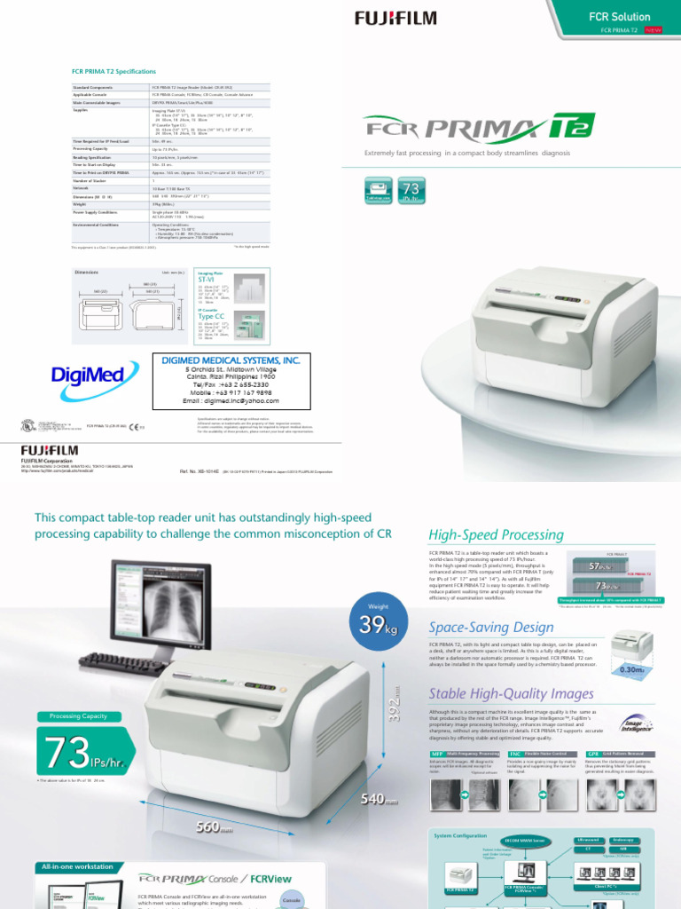 Fujifilm FCR Prima T2 Brochure With Logo Ver. Dec. 2017 | Download Free PDF | Computing ...