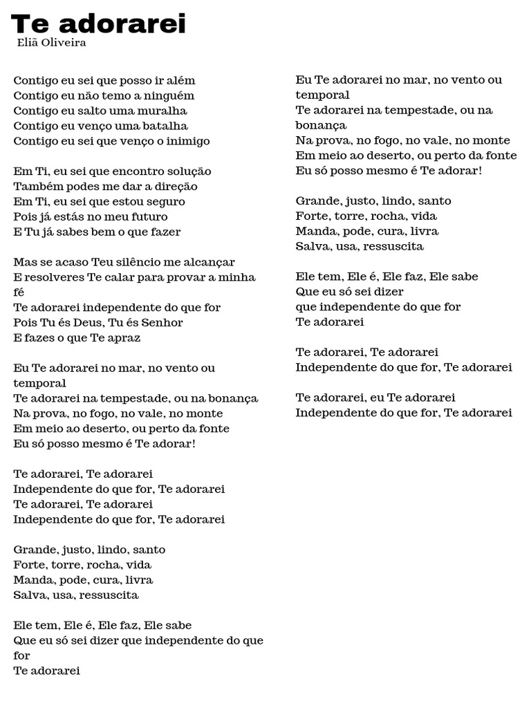 Te Adorarei - Louvor - 20231104 - 164614 - 0000 | PDF