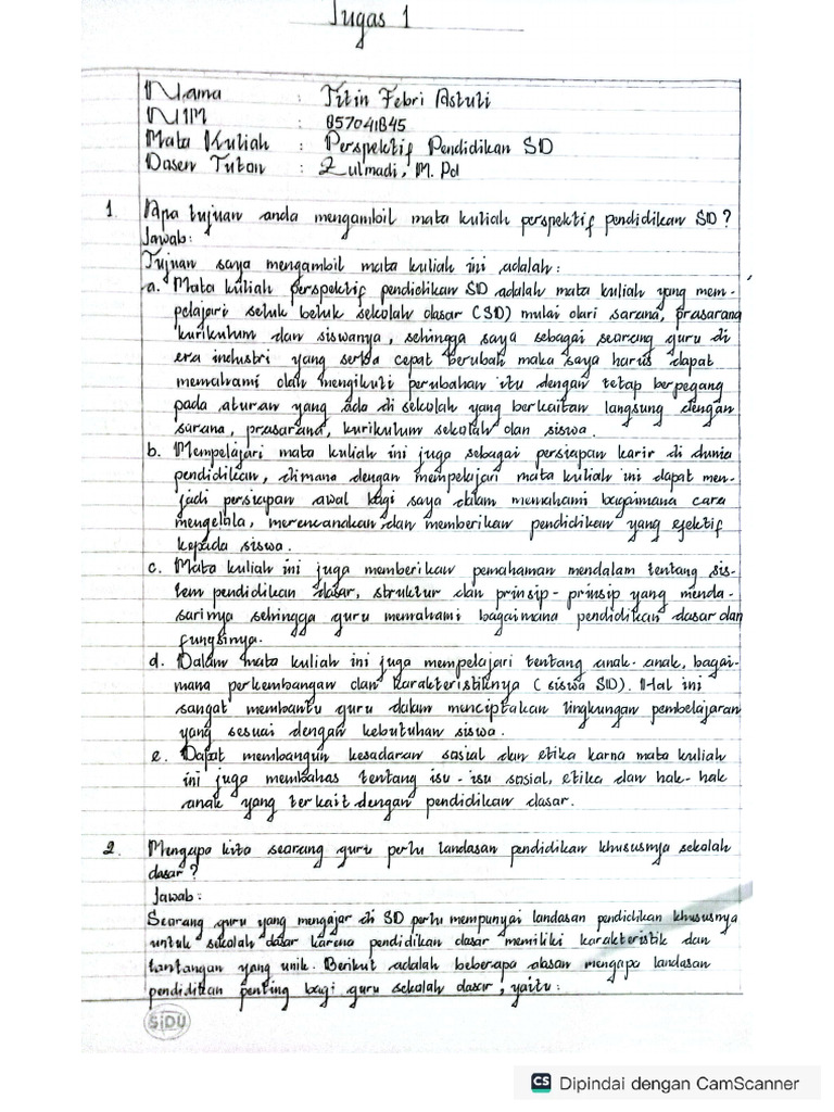 Tgs 1 Perspektif Pendidikan Titin Febri. A | PDF