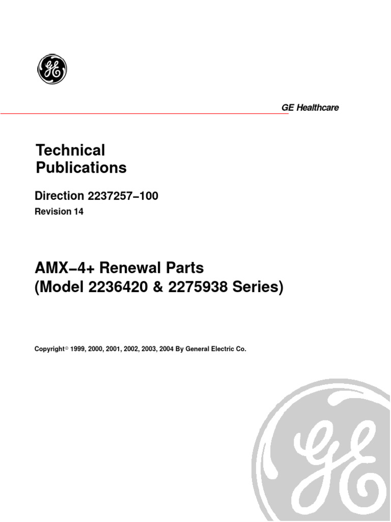 Amx4+ Renewal Parts | PDF | Screw | General Electric