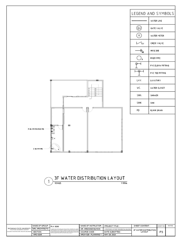 PLUMBING-WATER LAYOUT 3F | PDF