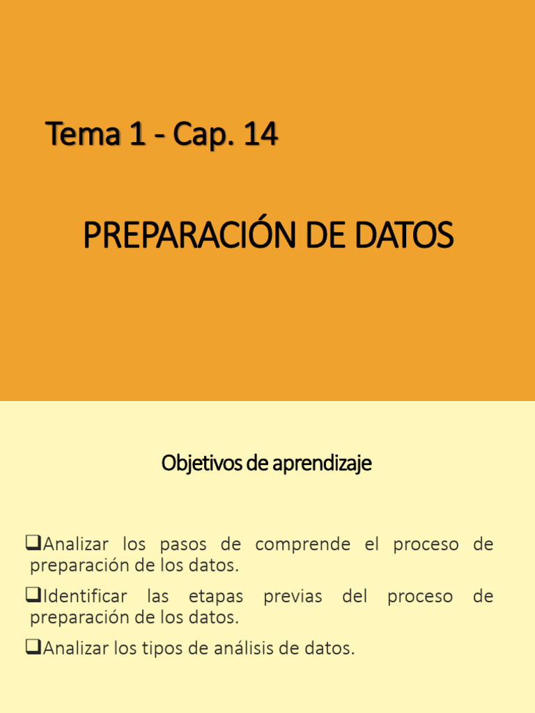 Cap 14 Preparacion de Los Datos | PDF