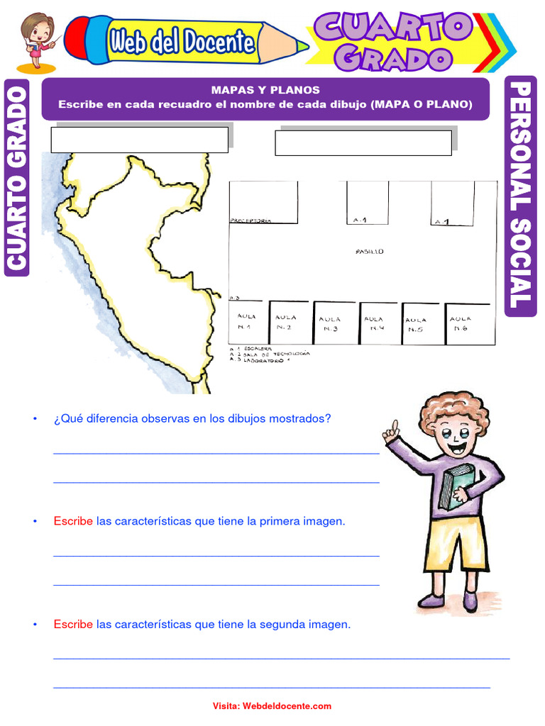 Planos y Mapas para Cuarto Grado de Primaria | PDF
