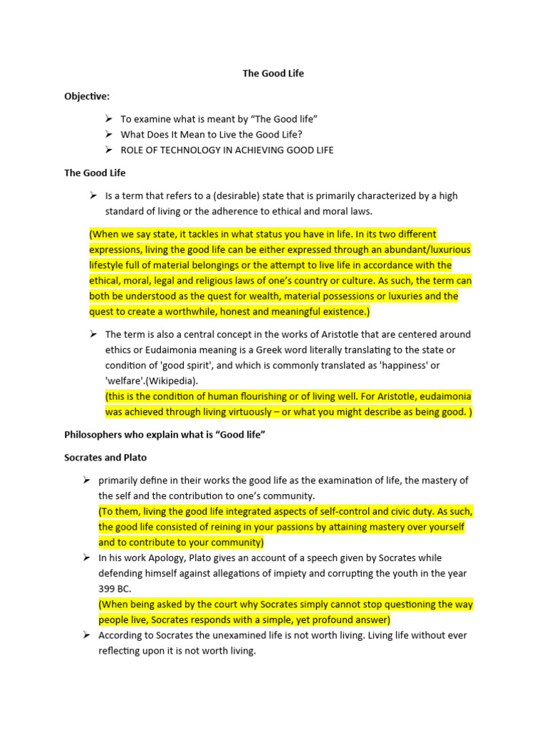 The Good Life 2 | PDF