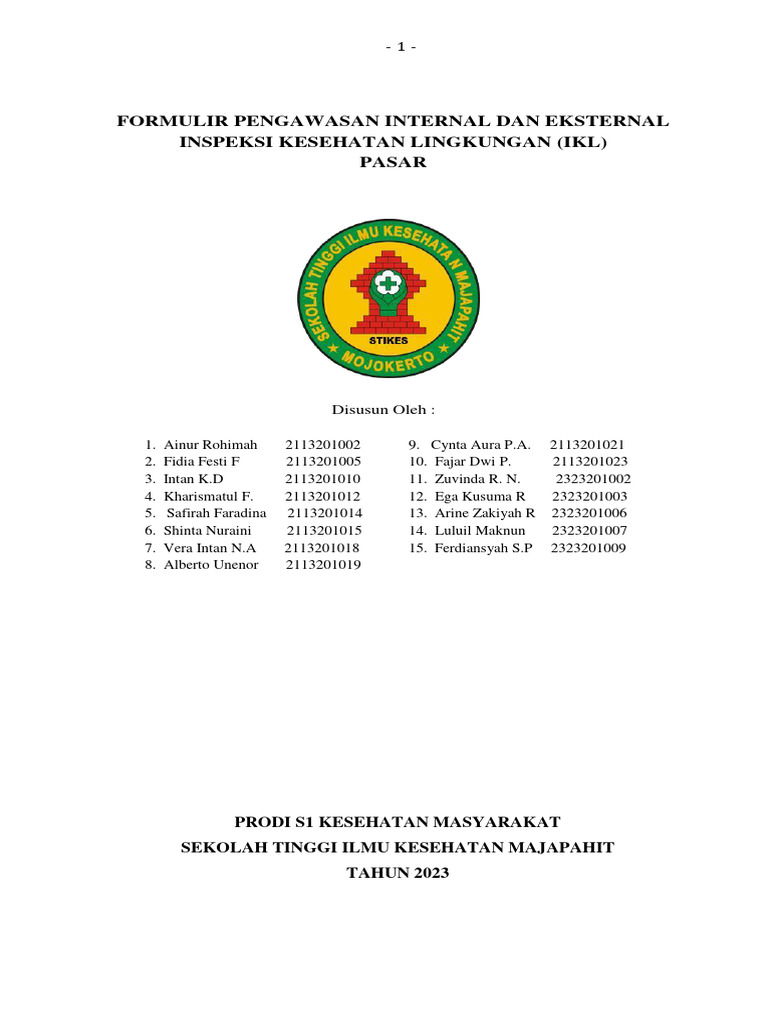 Form Ikl Pasar | PDF