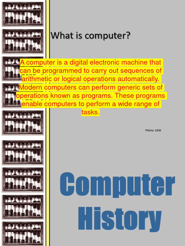 Computer History | PDF | Personal Computers | Microprocessor