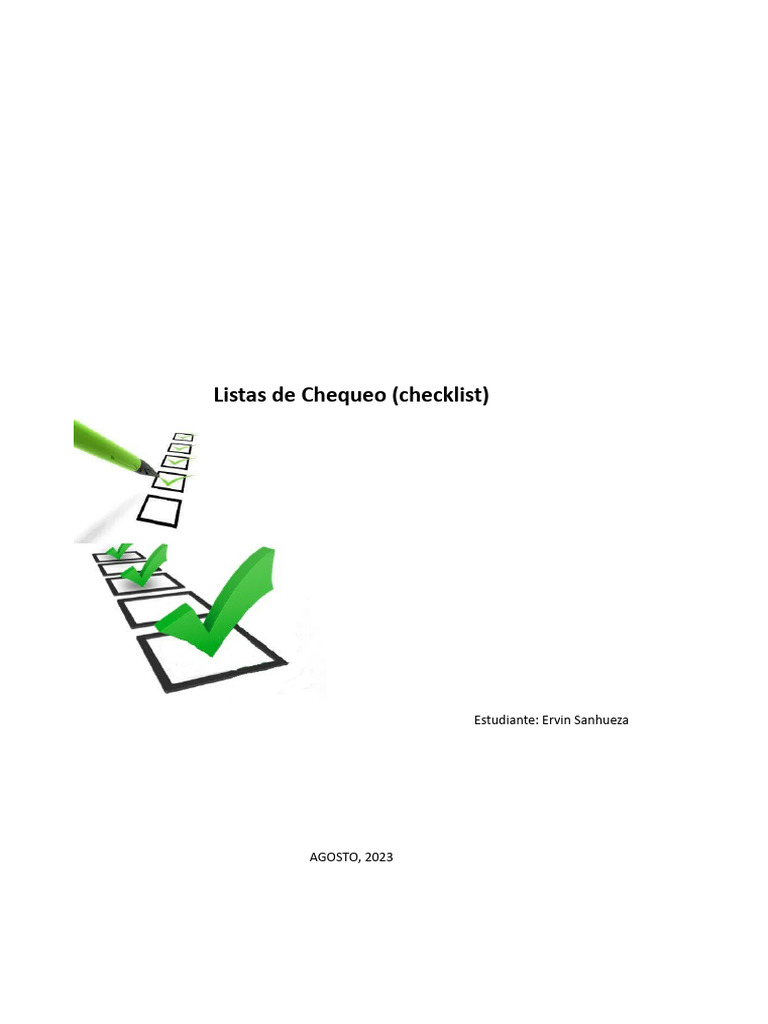 Beneficios y Ejemplos de Checklists | PDF