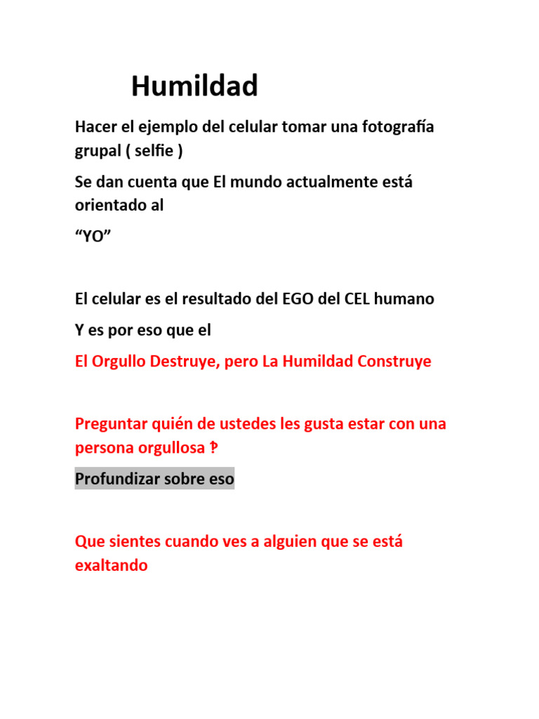 Humildad | PDF | Dios
