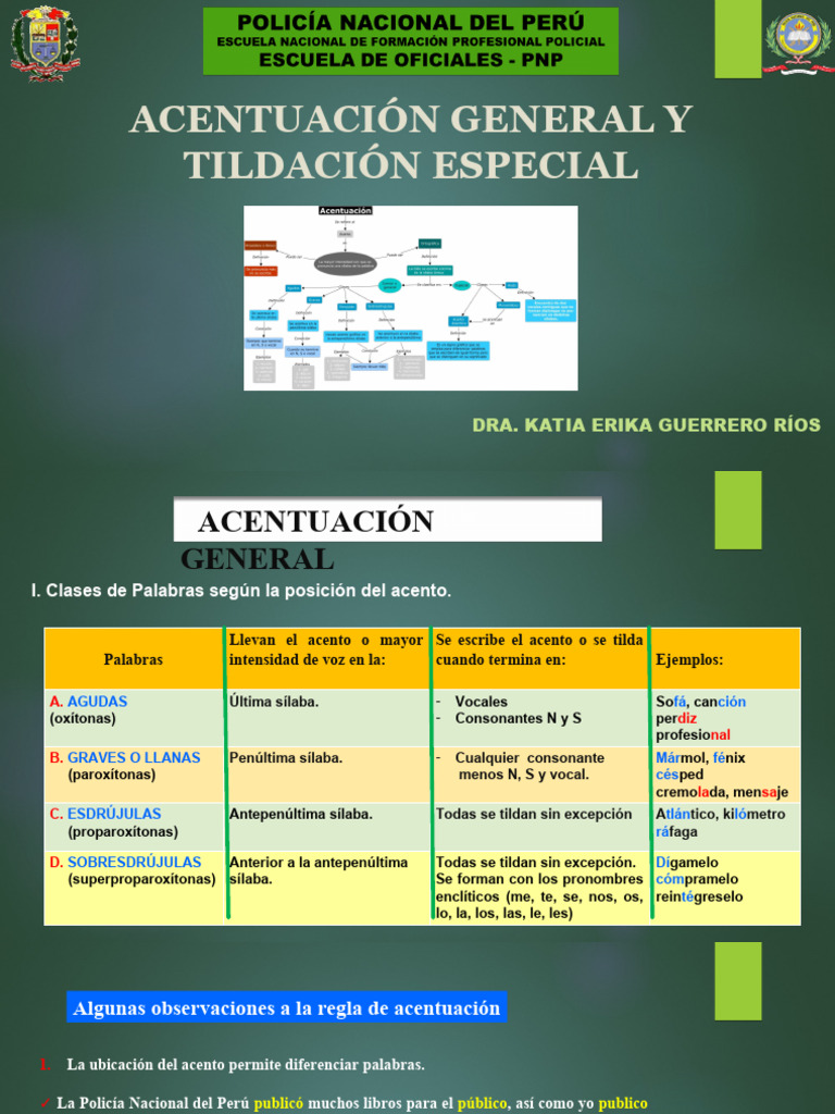 Acentuación General y Tildación Especial | PDF | Unidades Semánticas ...