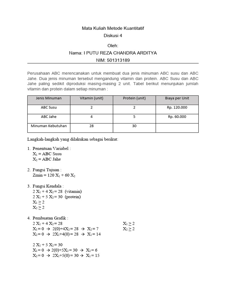 I Putu Reza Chandra Arditya 501313189 - Diskusi Metode Kuantitatif Sesi ...