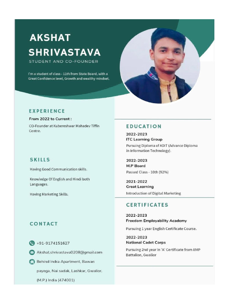 Resume - Akshat Shrivastava | PDF