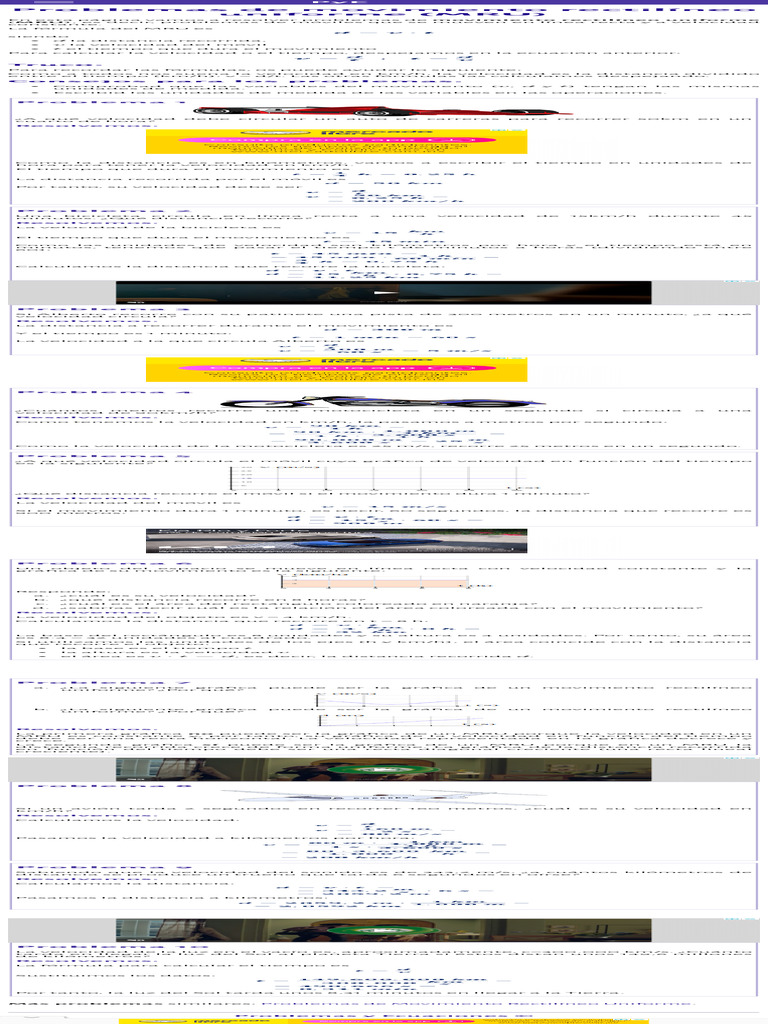 Problemas Resueltos Movimiento Rectilíneo Uniforme (MRU) | PDF