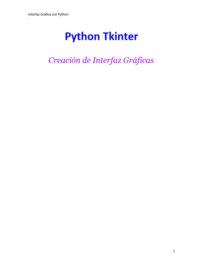TKinter Python | PDF | Python (lenguaje de programación) | Ingeniería de Sistemas