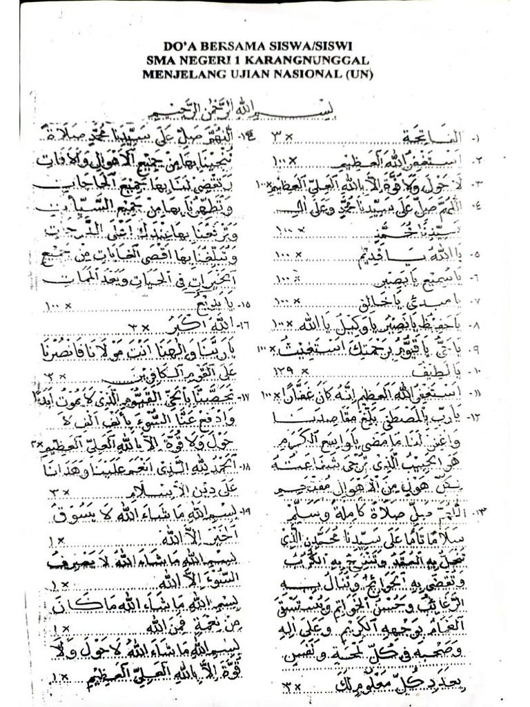 Bacaan Istighosah | PDF