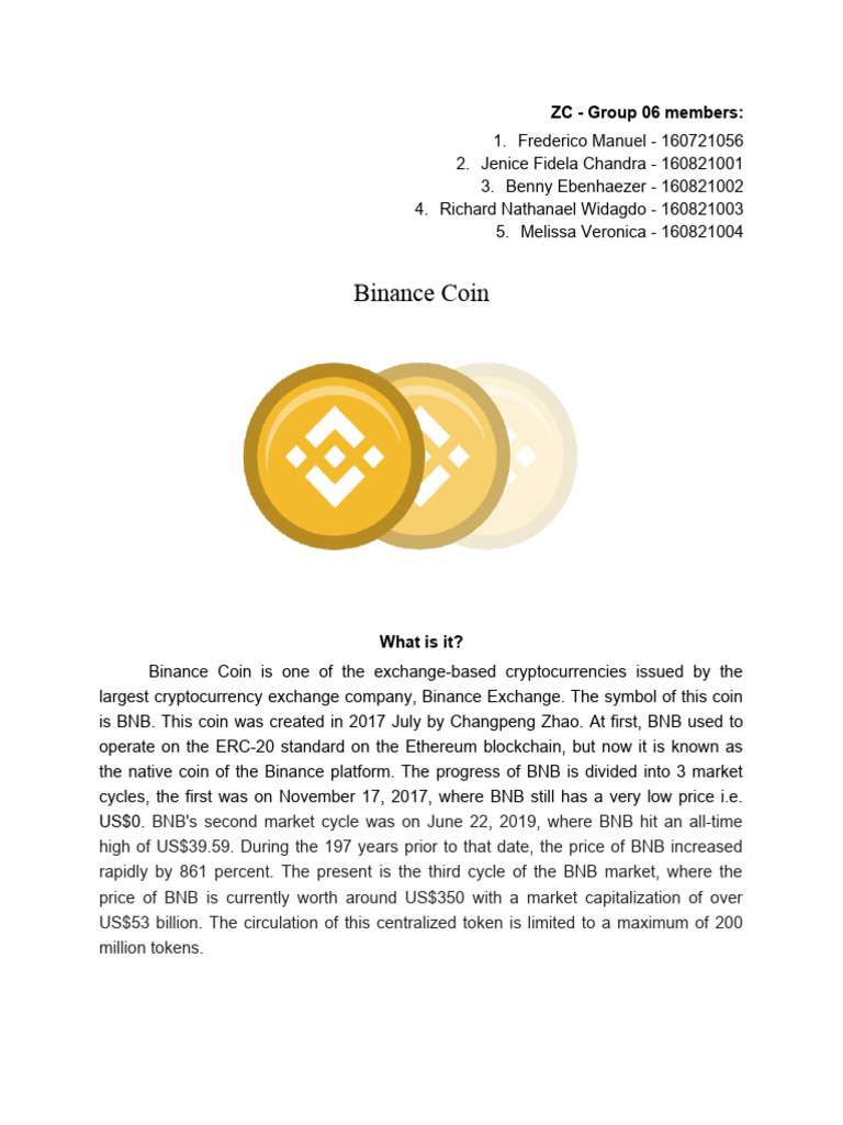 Binance Coin | PDF | Cryptocurrency | Foreign Exchange Market
