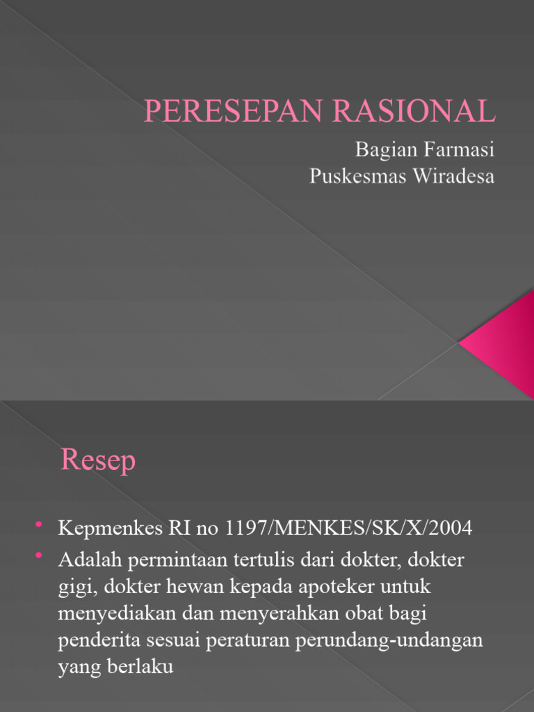 Panduan Peresepan Rasional Obat | PDF