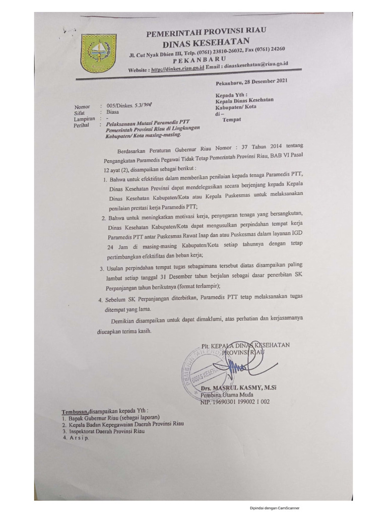 Mutasi Paramedis PTT | PDF