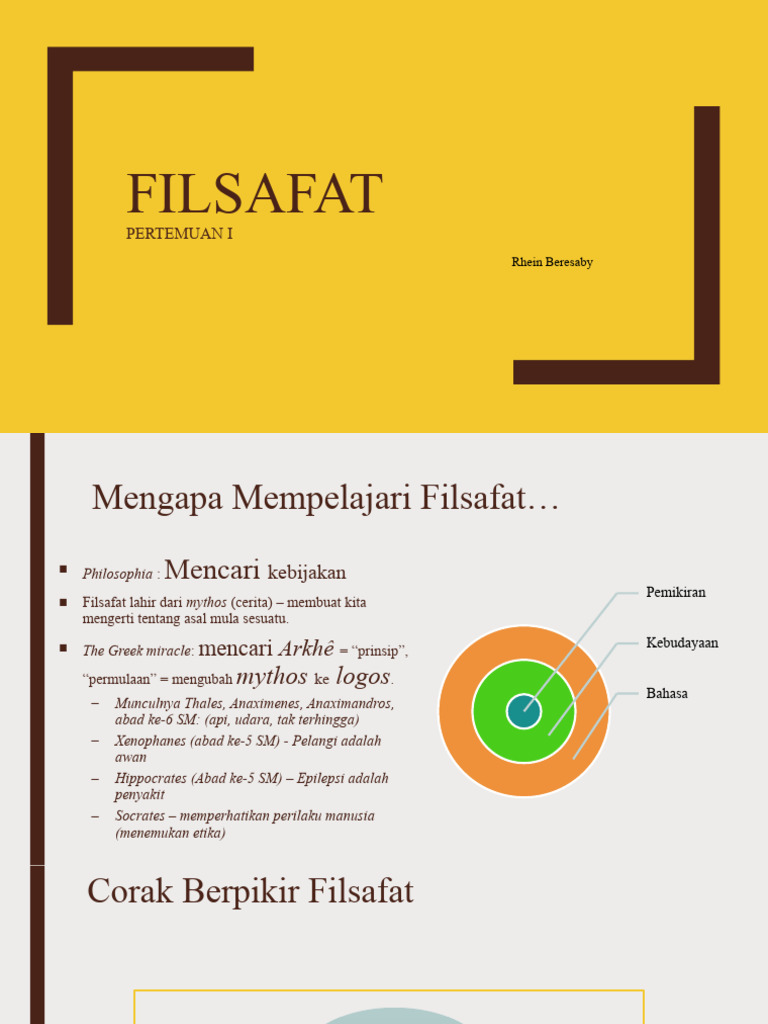 Filsafat Bahasa (Pertemuan 1) | PDF | Filsafat | Seni & Disiplin Bahasa