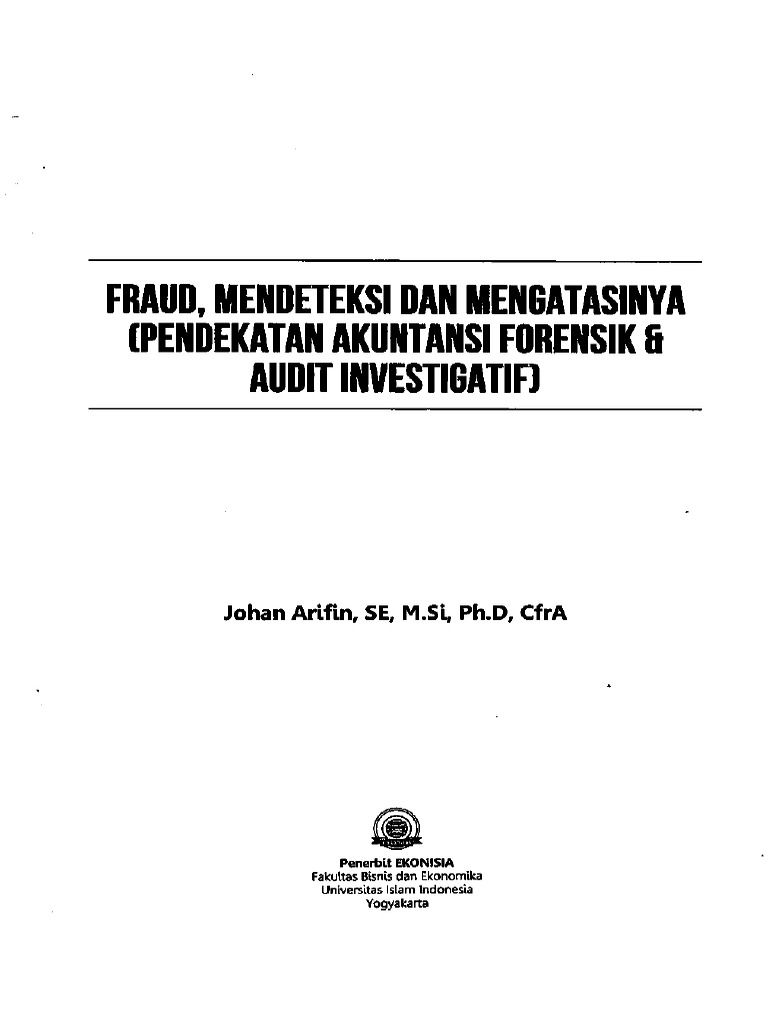 Buku - Fraud, Mendeteksi Dan Mengatasinya (Pendekatan Akuntansi ...