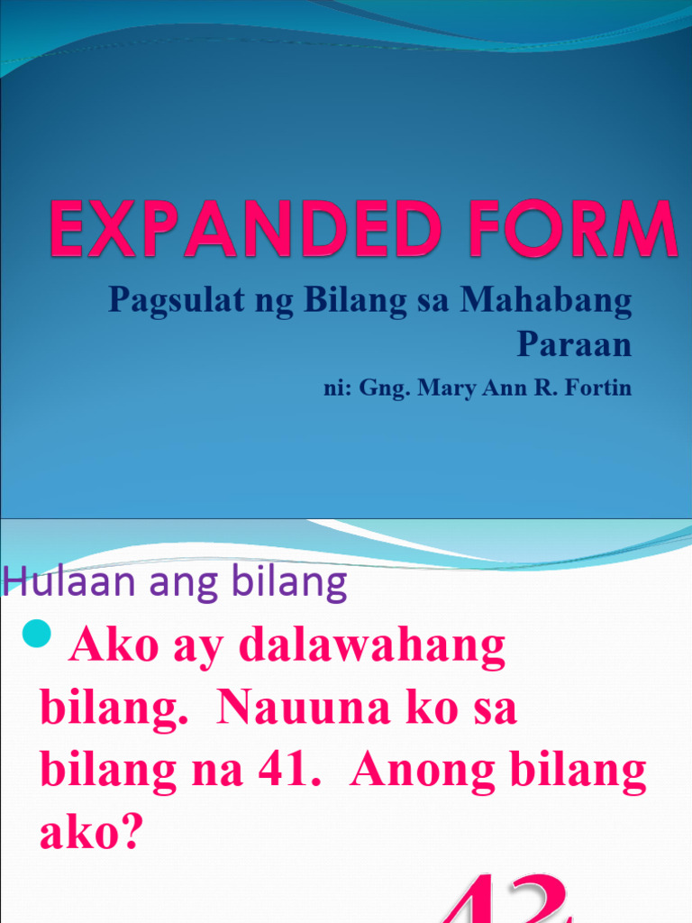 PPT_MATH_Q1_Pagsulat ng Bilang sa Mahabang Paraan | PDF