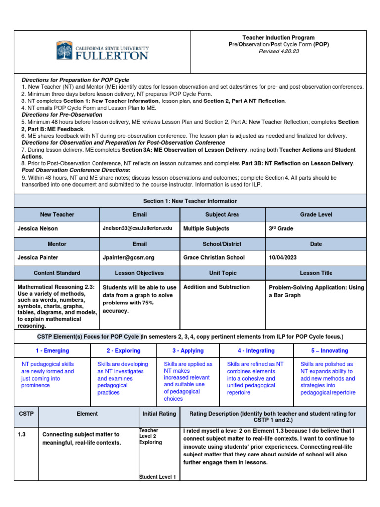 Pop Cycle 1-2 | PDF | Differentiated Instruction | Learning