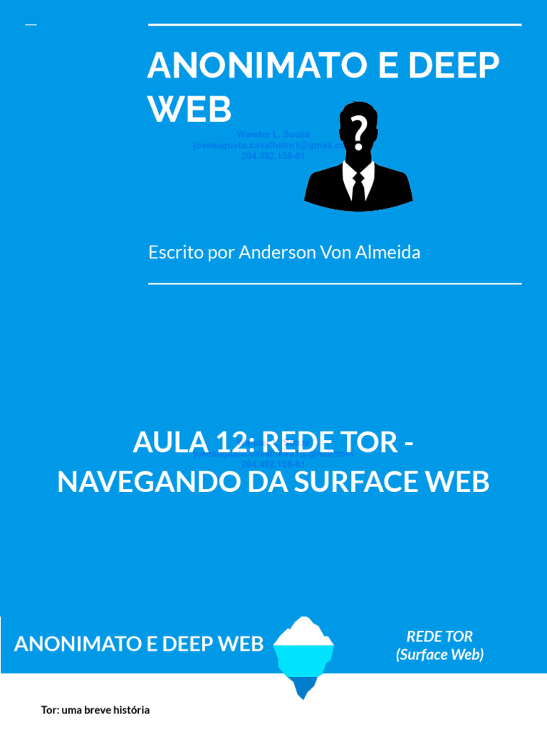 Aula 12 Teórica Rede Tor Como Funciona¿ Navegando Na Surface Web | PDF