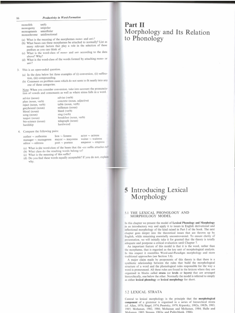 Lexical Morphology | PDF