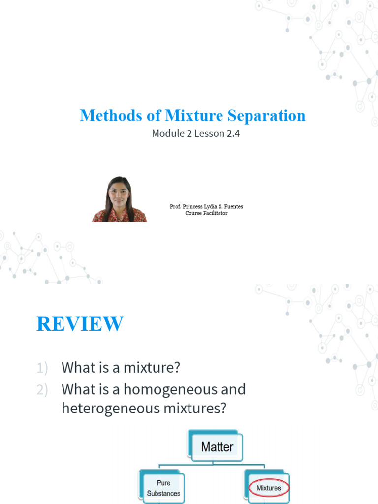 Module 2 Lesson 2.4 Mixture - Separation - 090054 | PDF | Mixture | Chromatography