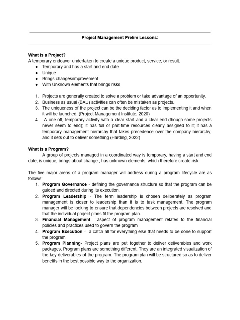 Project Management Coverage | PDF | Project Management | Conflict ...