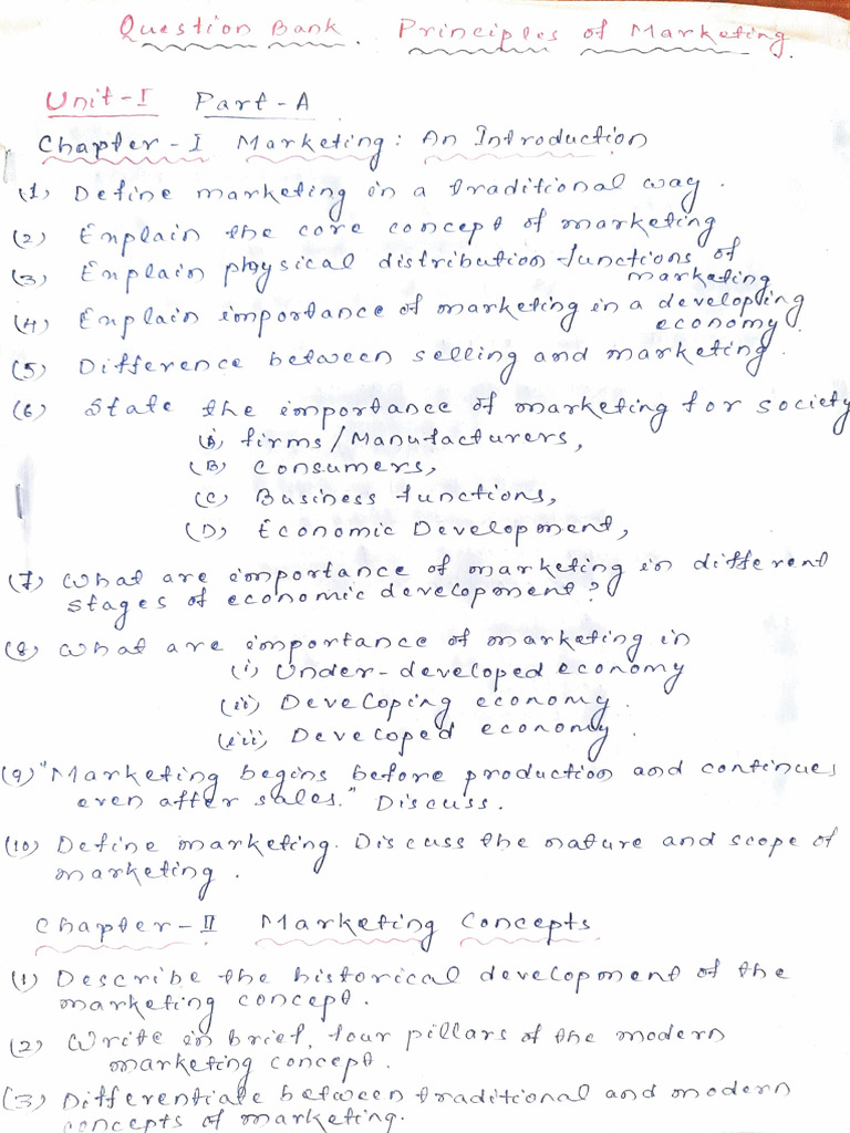 Marketing Question Bank | PDF