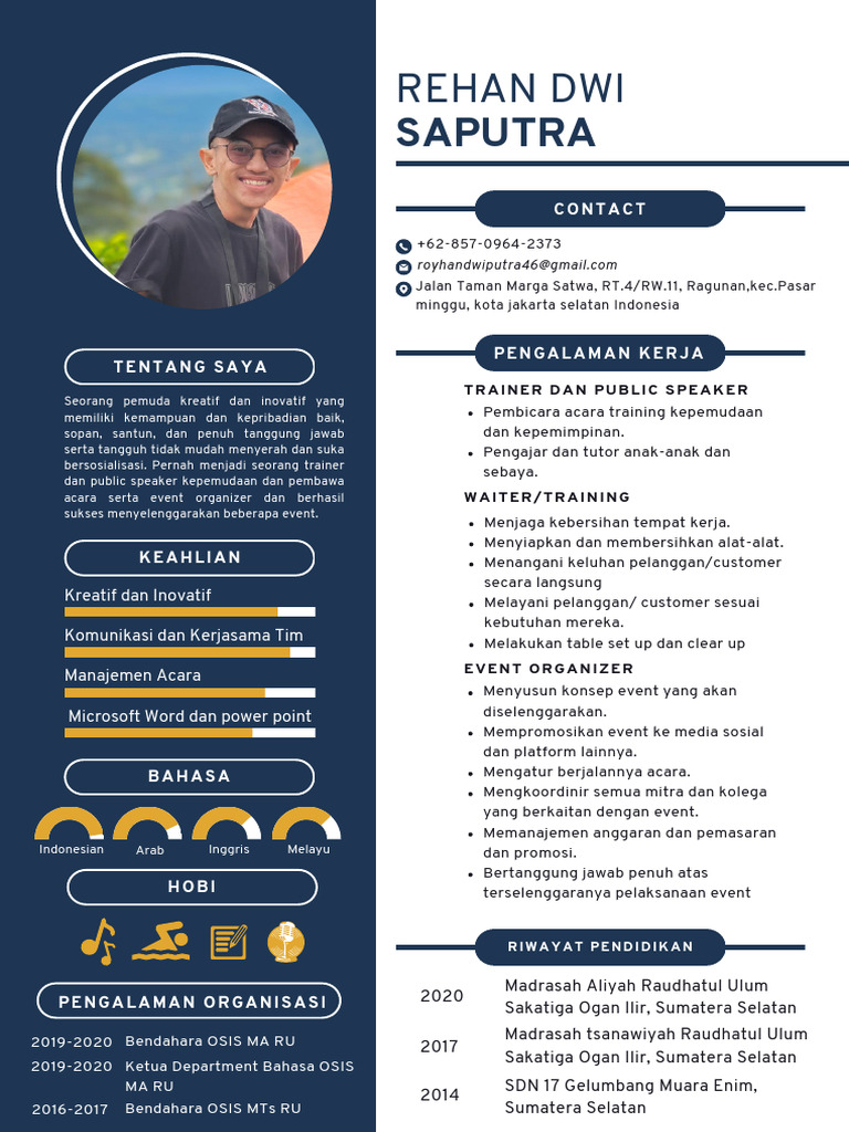 CV Rehan Dwi Saputra | PDF