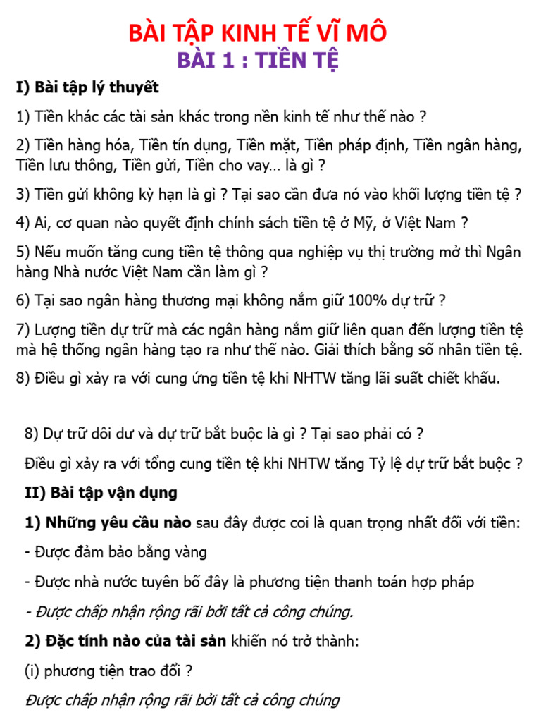 KTVM BÀI TẬP Online Giải | PDF