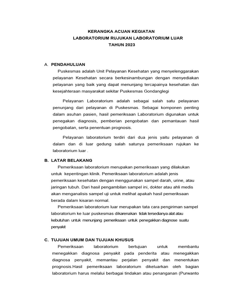 Kak Rujukan Lab Luar TH.2023 | PDF | Sains & Matematika | Pengembangan Diri