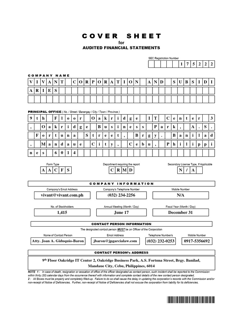 Exhibits C-D Consolidated AFS 2021 & 2020 | PDF
