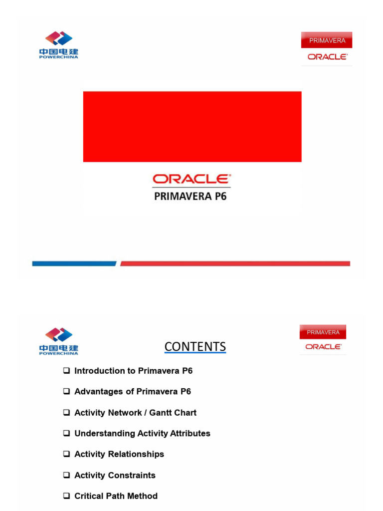 Primavera P6 for Project Managers | PDF | Business | Computing